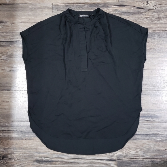 Versona | Tops | Versona V Neck Pretty Cute Black Blouse | Poshmark